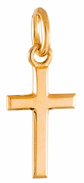 Keltakultainen rippiristi - Kultatahti.fi verkkokauppa