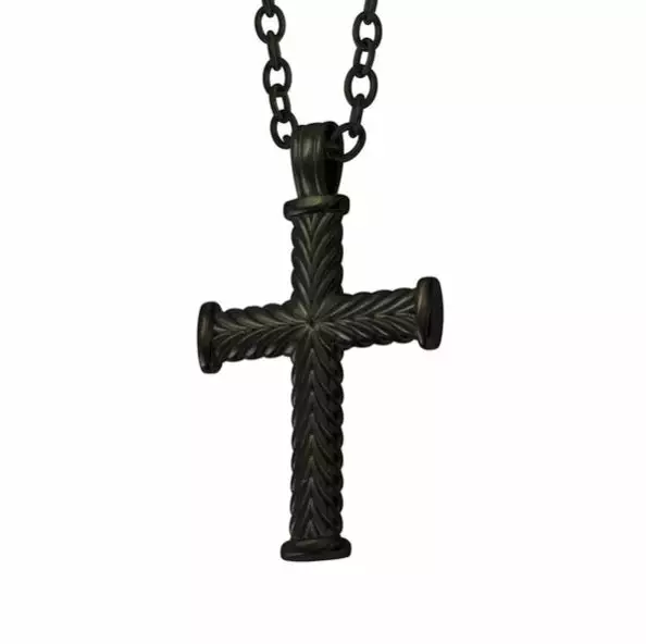 Risti-riipus Black teräs - Kultatahti.fi verkkokauppa