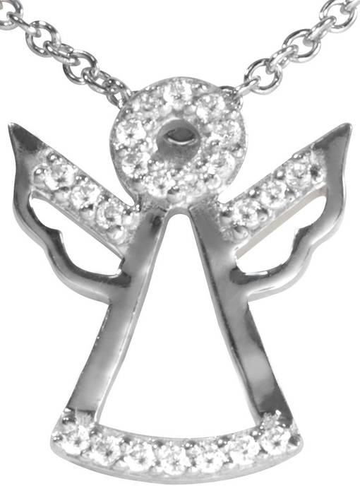 Enkeli-riipus zirkonein CRR63 45cm - Kultatahti.fi verkkokauppa