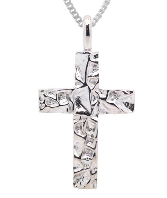 Hopeinen rippiristi - Kultatahti.fi verkkokauppa