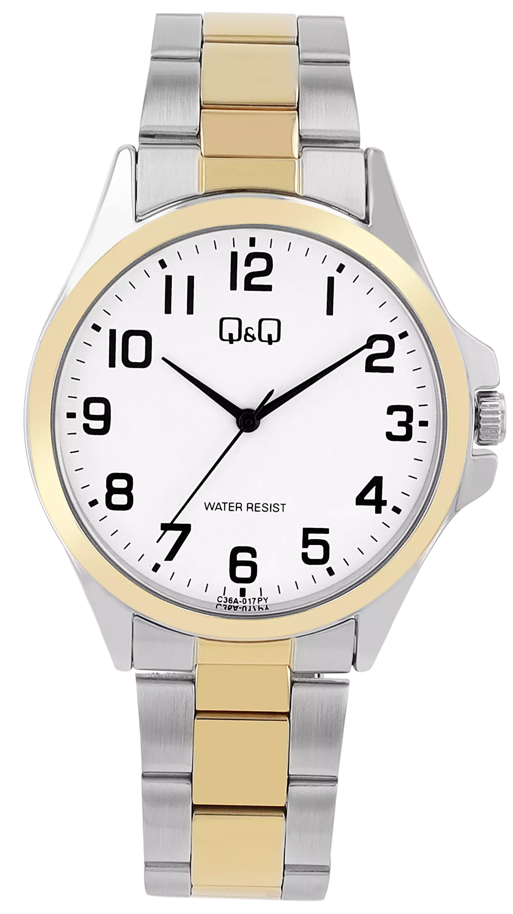 Q&Q Miesten teräskello C36A-017PY - Kultatahti.fi verkkokauppa